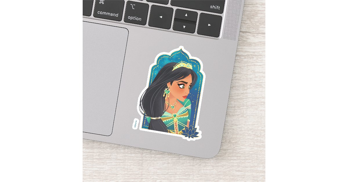 Aladdin | Jasmine Side Profile Graphic Sticker | Zazzle