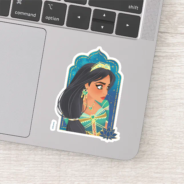 Aladdin | Jasmine Side Profile Graphic Sticker | Zazzle