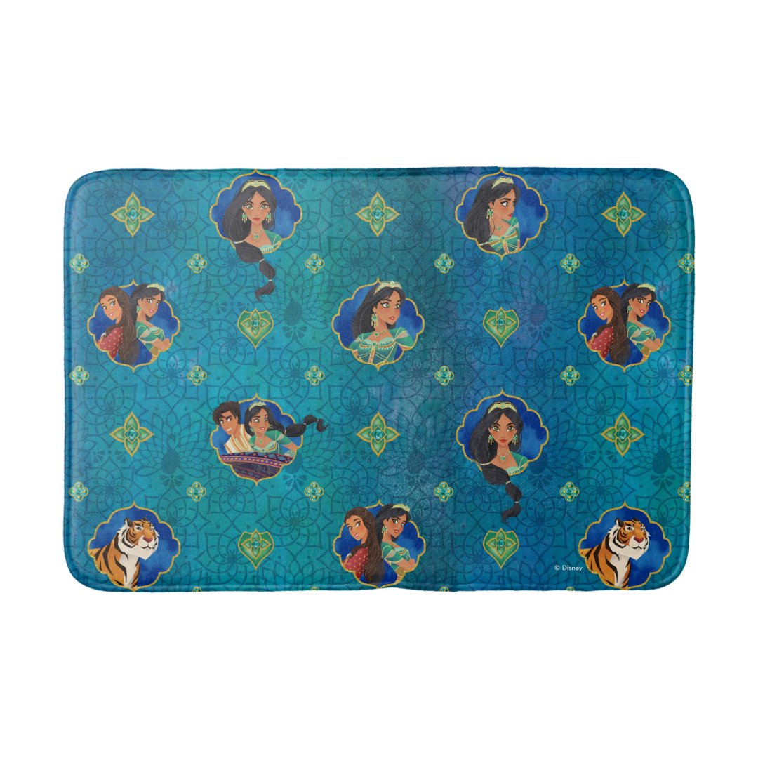 Aladdin | Jewelled Character Art Pattern Bath Mat | Zazzle