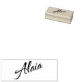 Alaia name cursive script font rubber stamp | Zazzle