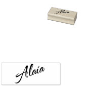 Alaia name cursive script font rubber stamp | Zazzle