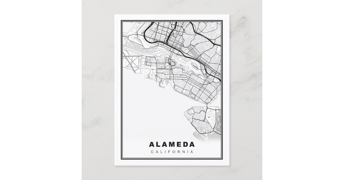 Alameda Map Postcard | Zazzle