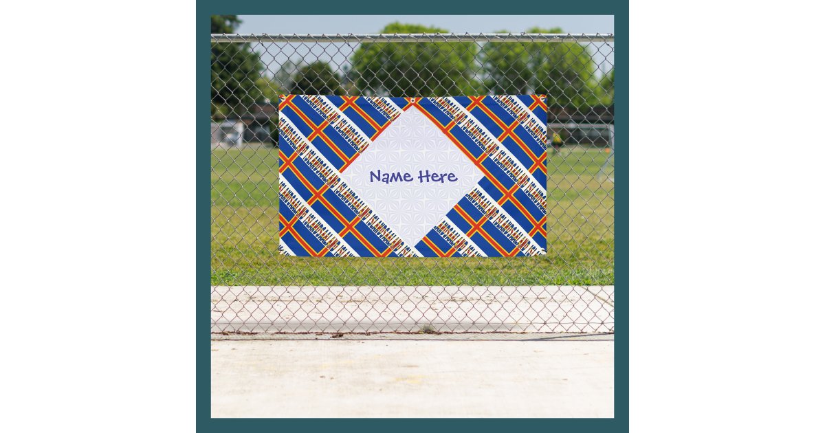 Åland Islands Aalander Flag Tiled Personalized Banner | Zazzle