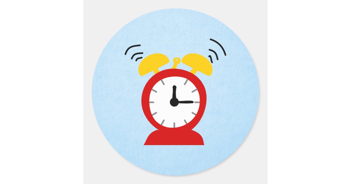 Alarm Clock Classic Round Sticker | Zazzle