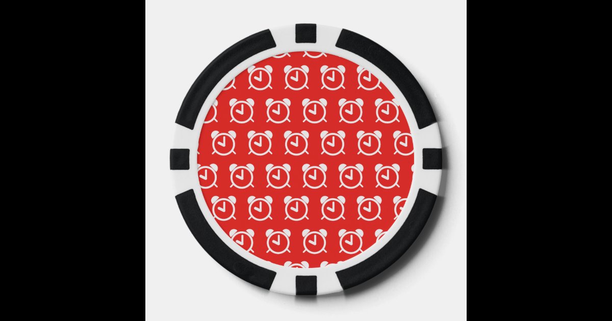 Alarm Clock red Poker Chips | Zazzle
