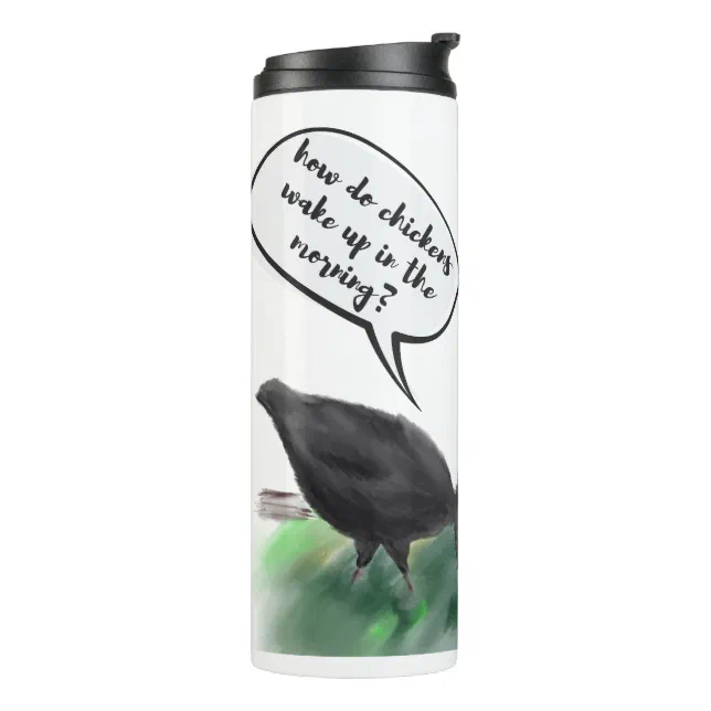 Alarm Cluck (Stylized Chicken Butts & a Dad Joke) Thermal Tumbler | Zazzle