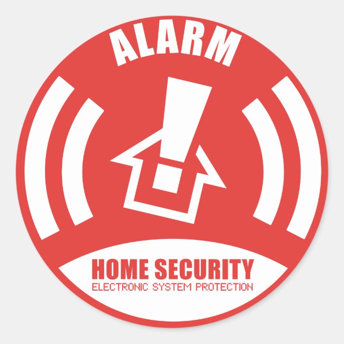 Alarm sticker warning security home | Zazzle.com