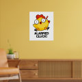 Alarmed Cluck Funny Chicken Clock Pun Poster | Zazzle