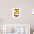 Alarmed Cluck Funny Chicken Clock Pun Poster | Zazzle