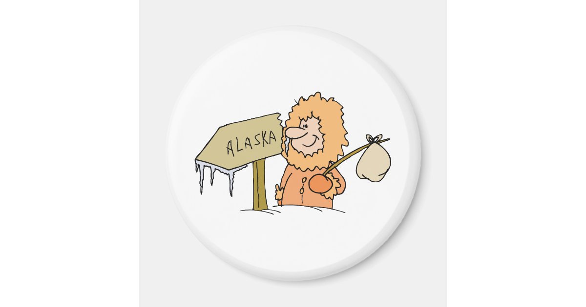 Alaska AK Alaskan Eskimo Vintage Travel Souvenir Magnet | Zazzle