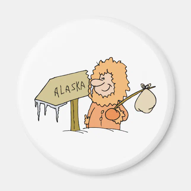 Alaska AK Alaskan Eskimo Vintage Travel Souvenir Magnet | Zazzle