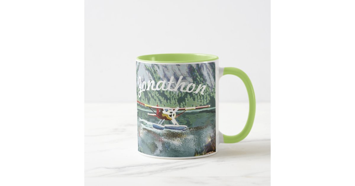 Alaska Bush Plane And Fishing Travel Mug | Zazzle