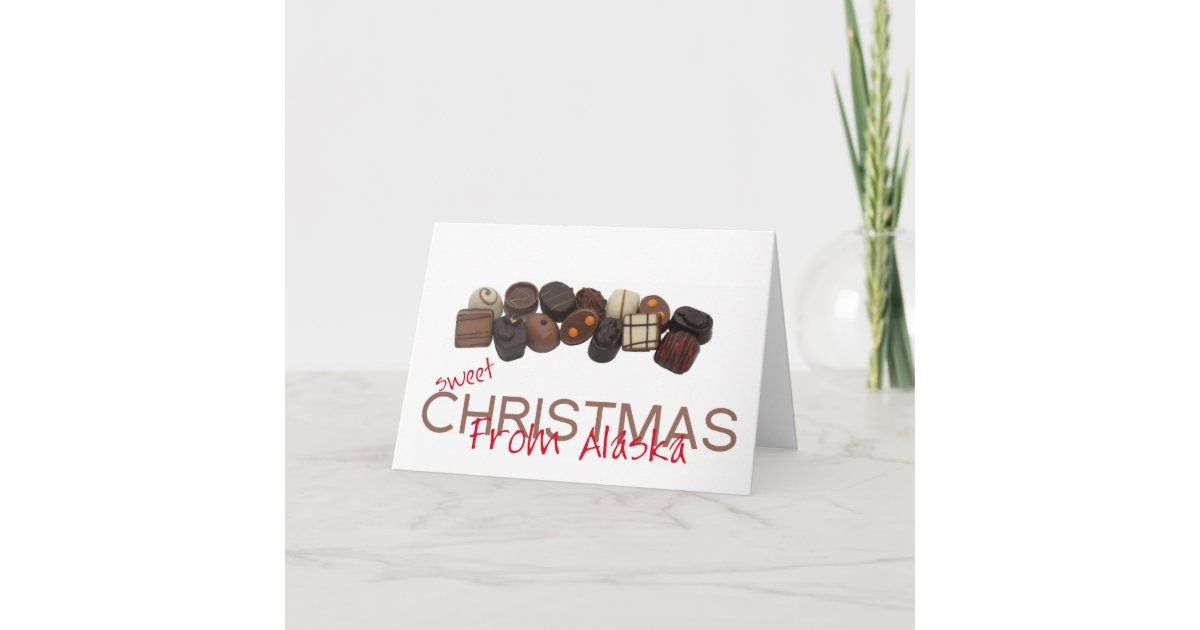 Alaska Christmas Card, state specific Holiday Card | Zazzle