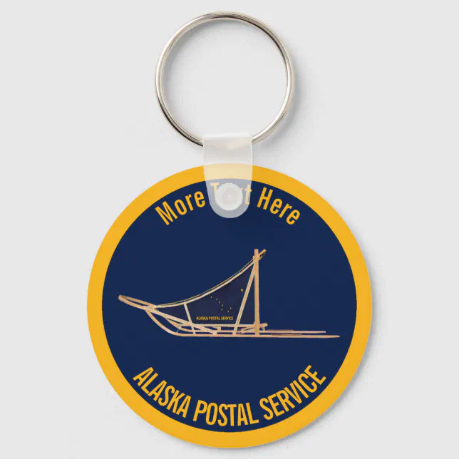 Alaska Dog Sled Postal Carrier Keychain | Zazzle