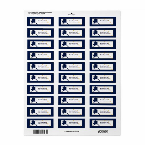 Alaska Flag Map Design Return Address Label | Zazzle