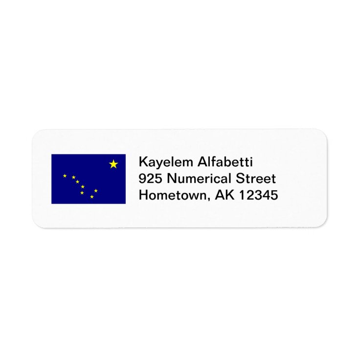 Alaska Flag Return Address Label | Zazzle