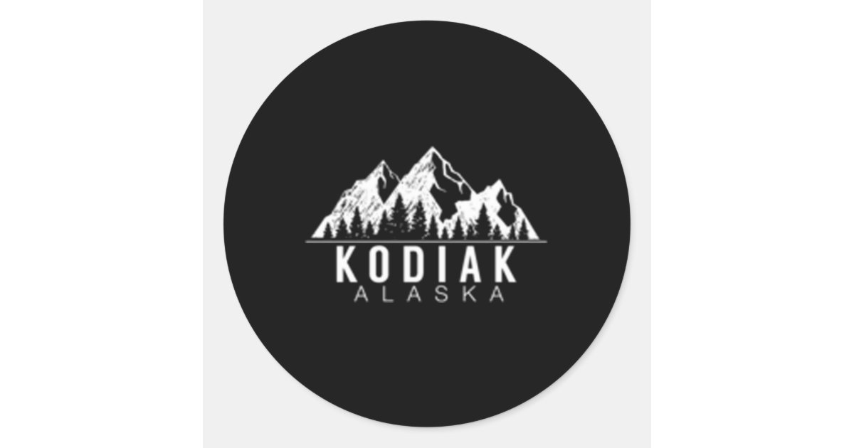 Alaska Gif Kodiak Alaska Classic Round Sticker | Zazzle