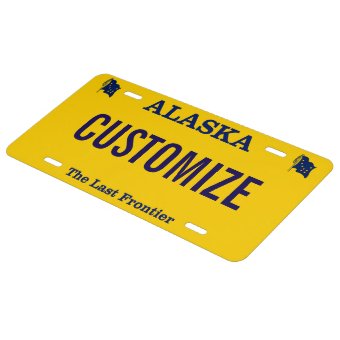 Alaska License Plate Custom | Zazzle