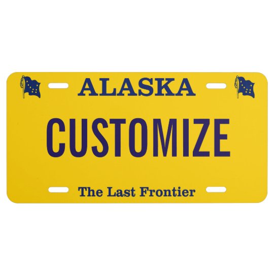 Alaska License Plate Custom | Zazzle.com