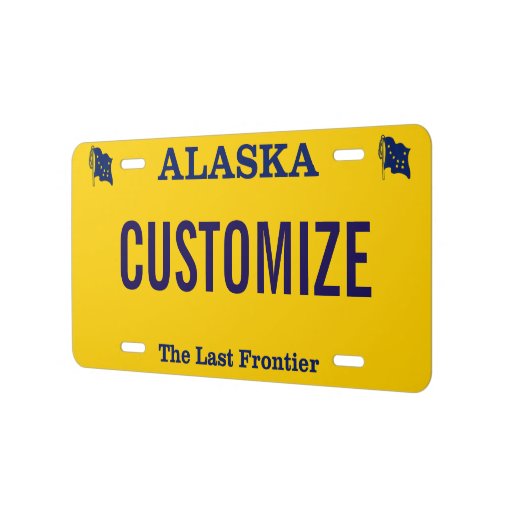 Alaska License Plate Custom | Zazzle
