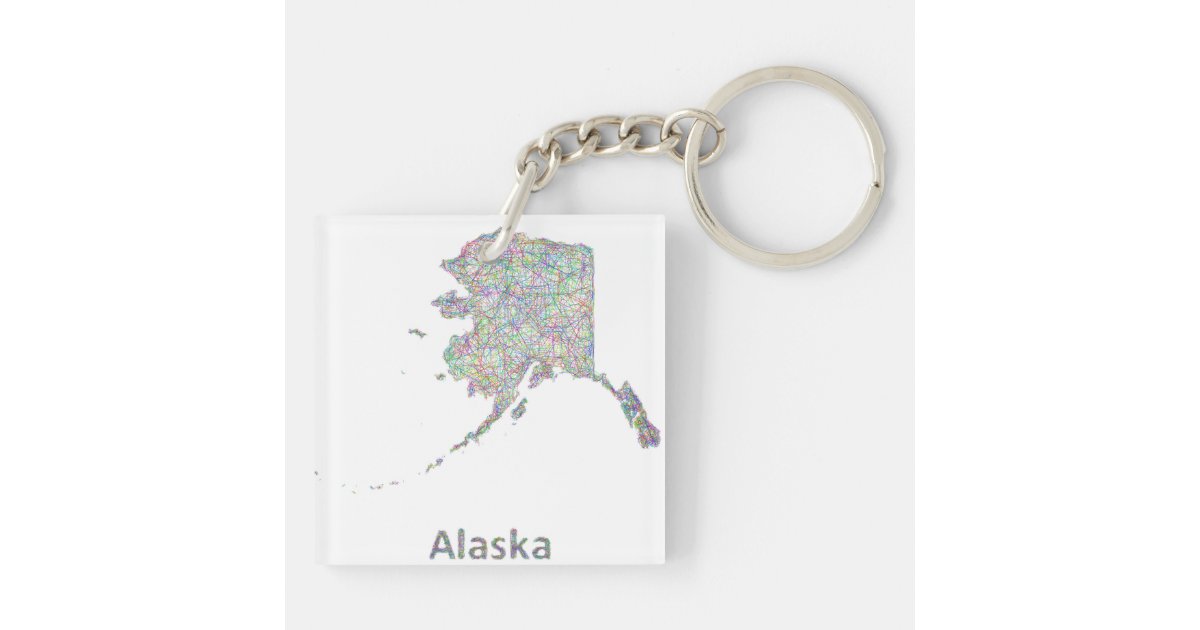 Alaska map keychain | Zazzle