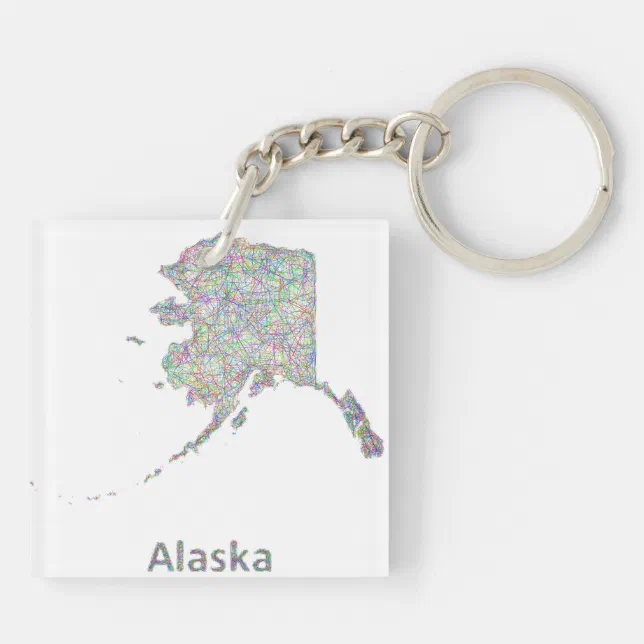 Alaska map keychain | Zazzle