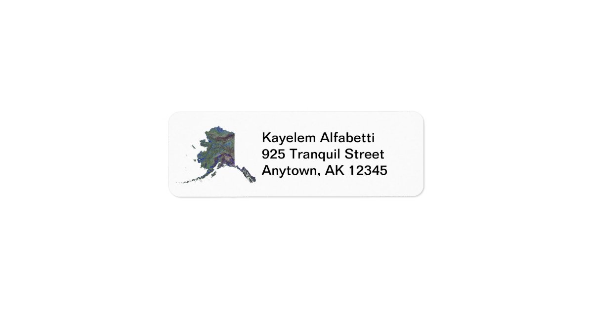 Alaska Map Return Address Label | Zazzle