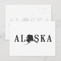 Alaska Map Shaped Letter State Word Art Black Postcard | Zazzle