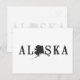 Alaska Map Shaped Letter State Word Art Black Postcard | Zazzle
