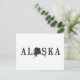 Alaska Map Shaped Letter State Word Art Black Postcard | Zazzle
