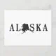 Alaska Map Shaped Letter State Word Art Black Postcard | Zazzle