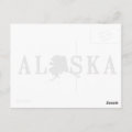 Alaska Map Shaped Letter State Word Art Black Postcard | Zazzle
