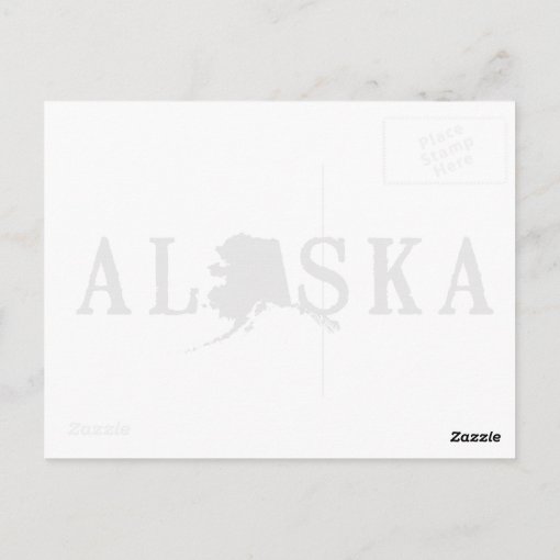 Alaska Map Shaped Letter State Word Art Black Postcard | Zazzle