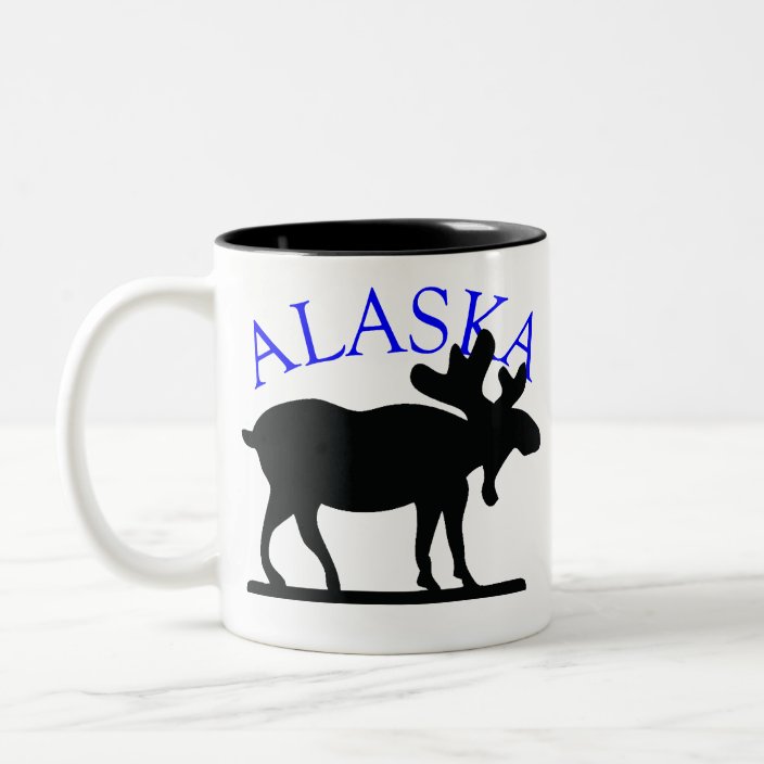 Alaska Moose Two-Tone Coffee Mug | Zazzle.com