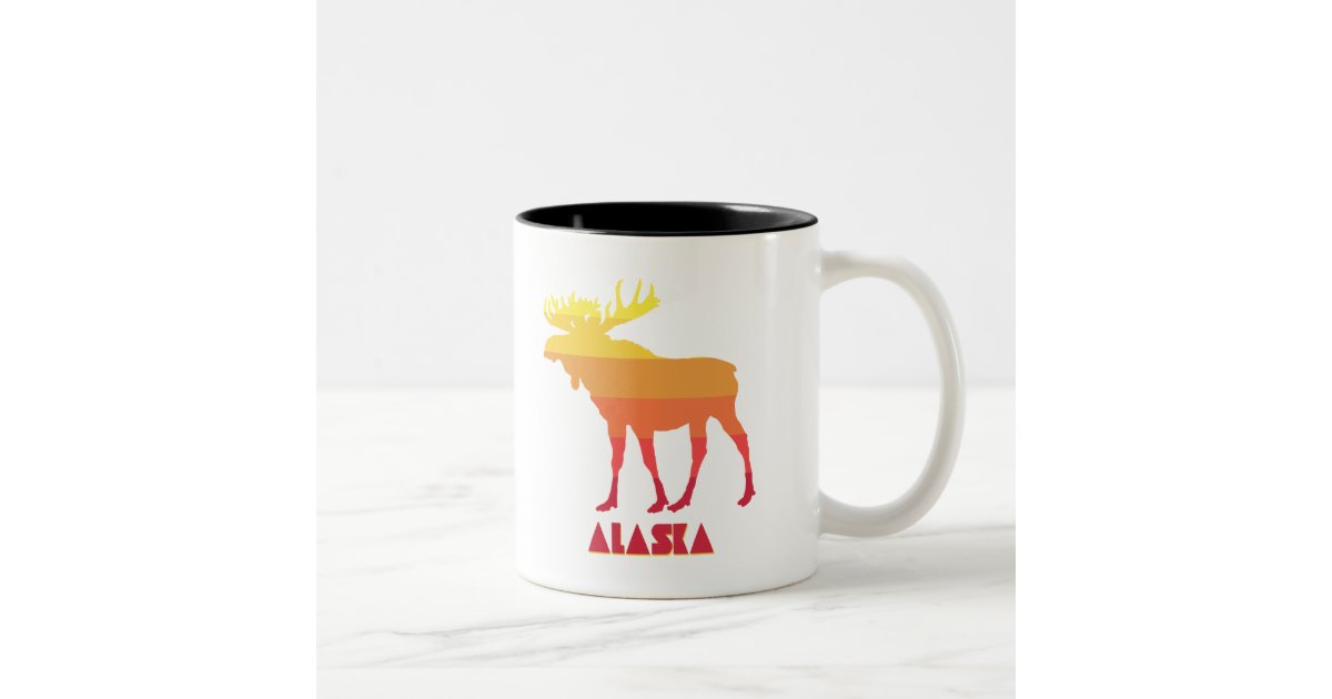 Alaska Moose Two-Tone Coffee Mug | Zazzle