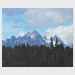 Alaska Mountain Range Photo Wrapping Paper | Zazzle