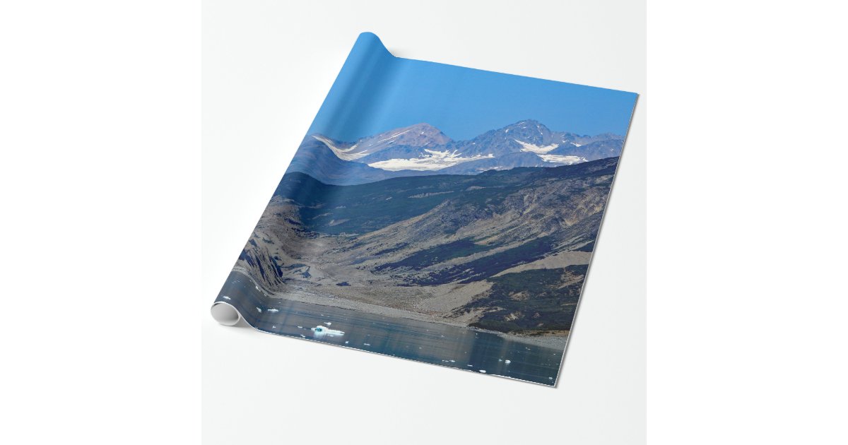 Alaska Mountains Ocean Scenic Photo Wrapping Paper | Zazzle