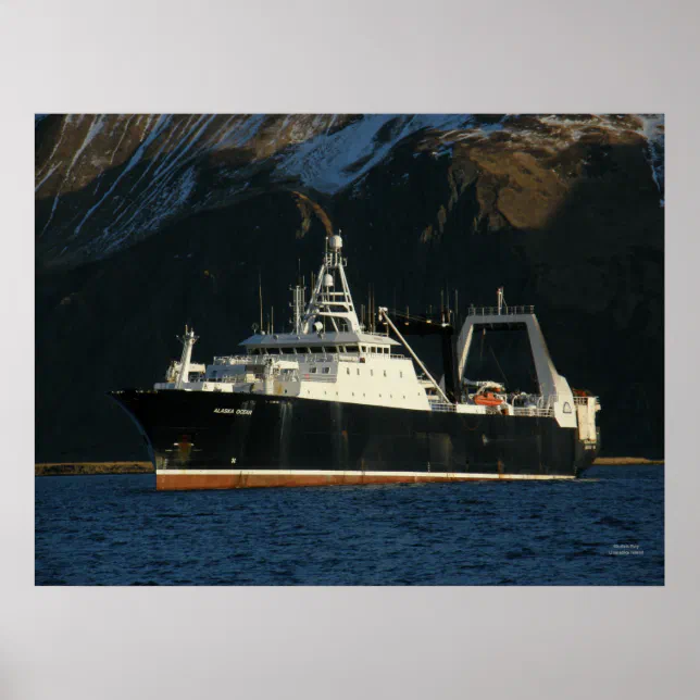 Alaska Ocean, Factory Trawler in Dutch Harbor, AK Poster | Zazzle