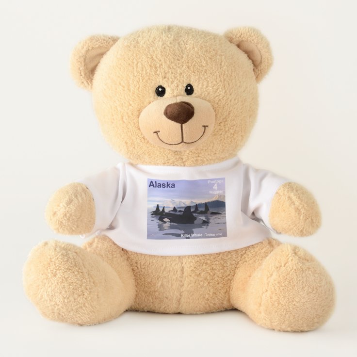 Alaska Postage - Killer Whales Teddy Bear | Zazzle