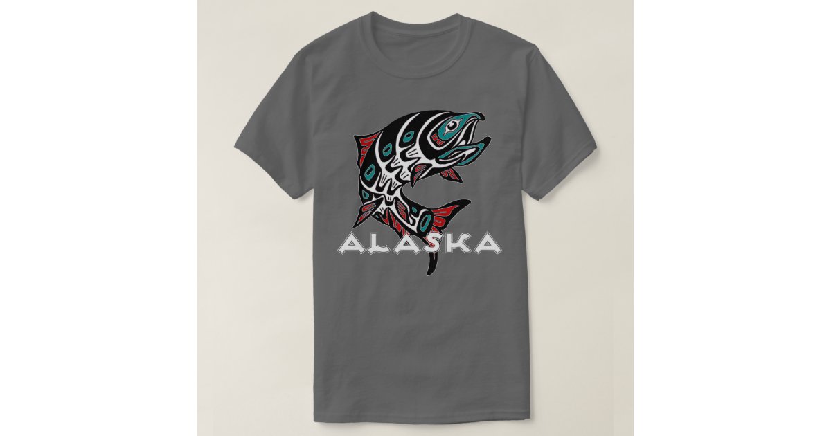 Alaska Salmon Fishing Native American Indigenous T T-Shirt | Zazzle
