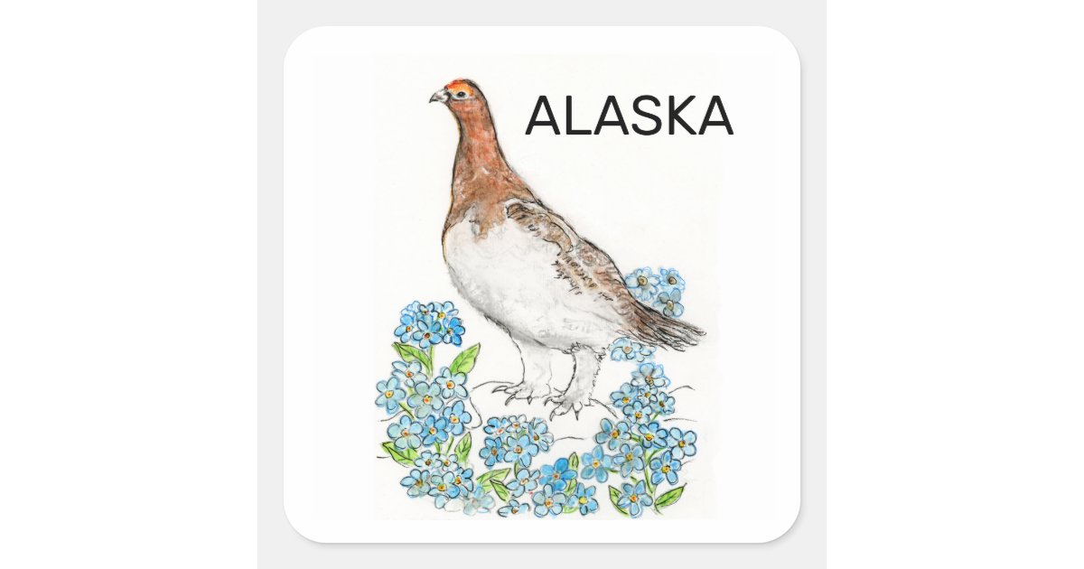 Alaska Square Sticker | Zazzle