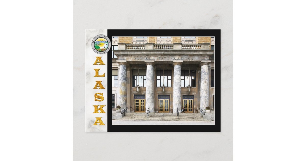 Alaska State Capitol building in Juneau Postcard | Zazzle