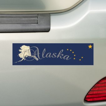 Alaska State Flag Bumper Sticker | Zazzle