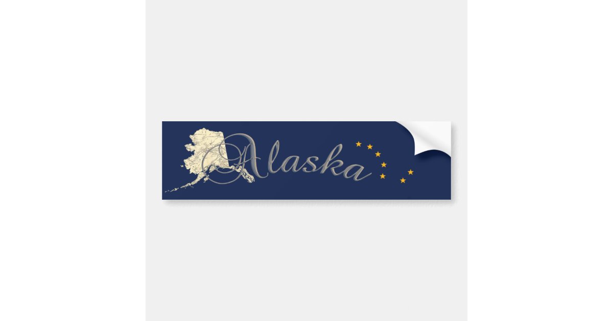 Alaska State Flag Bumper Sticker | Zazzle