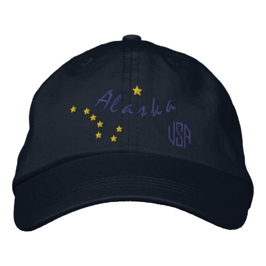 Alaska State Flag Design Embroidery Embroidered Baseball Hat | Zazzle.com