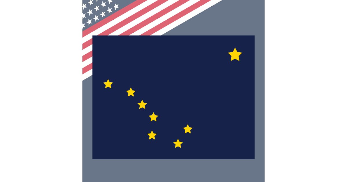 Alaska State Flag Postcard Big Dipper Polaris | Zazzle