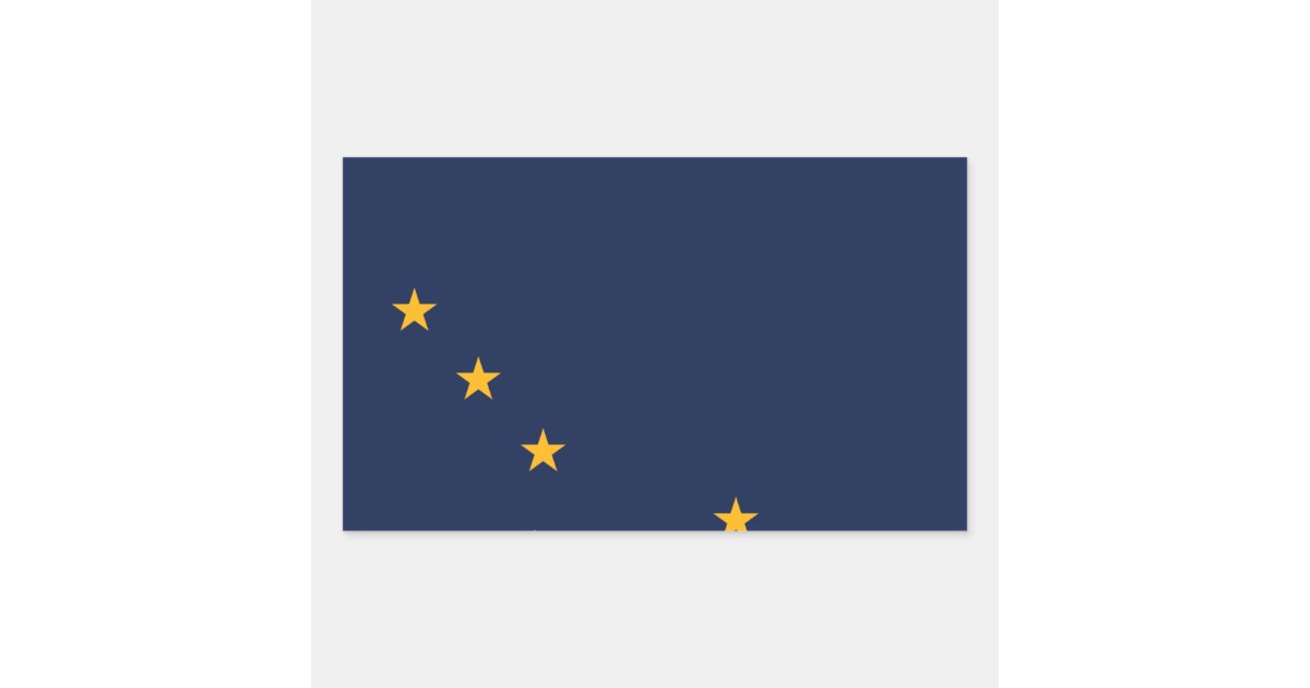 Alaska State Flag Rectangular Sticker | Zazzle