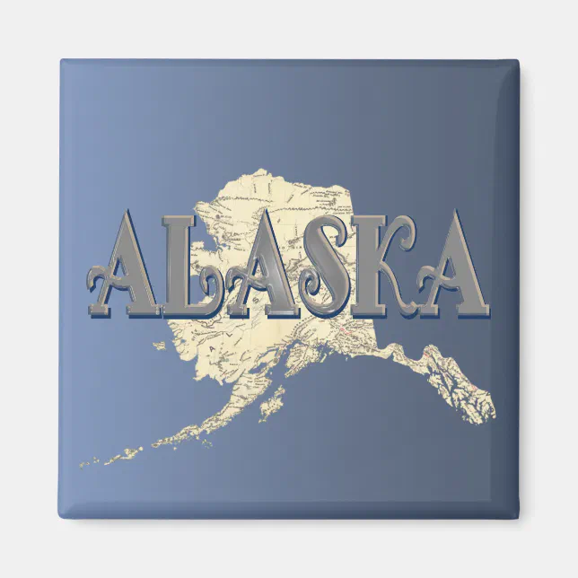 Alaska State Map Magnet | Zazzle