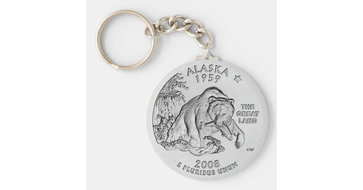 Alaska State Quarter Keychain | Zazzle.com