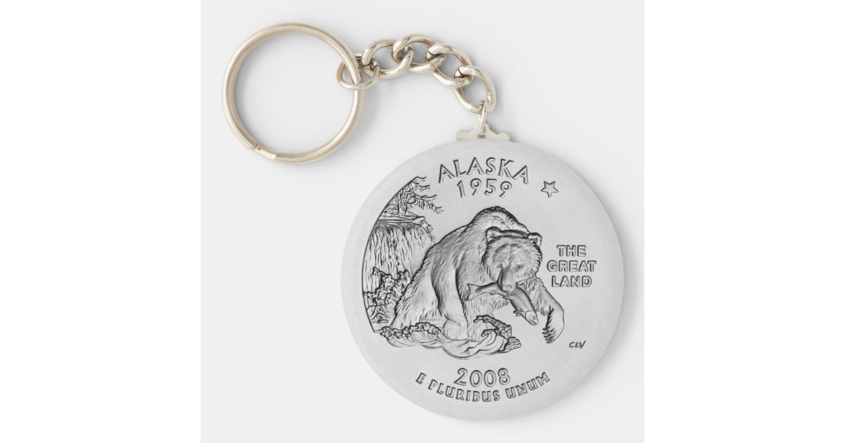 Alaska State Quarter Keychain | Zazzle